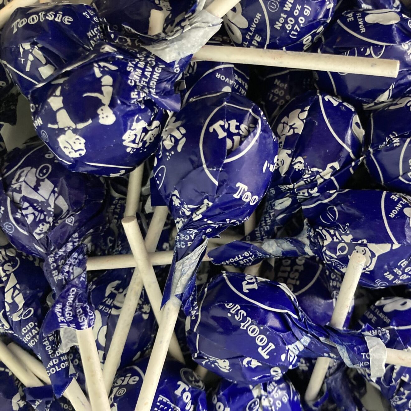 Grape Blue Tootsie Roll Pops - VillageCandyShop.com